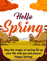 Hello Spring Flyer Template. | PosterMyWall
