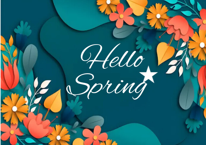 Hello spring flyer Template | PosterMyWall