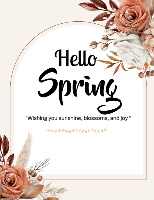 Copy of Hello spring flyer online greeting card | PosterMyWall