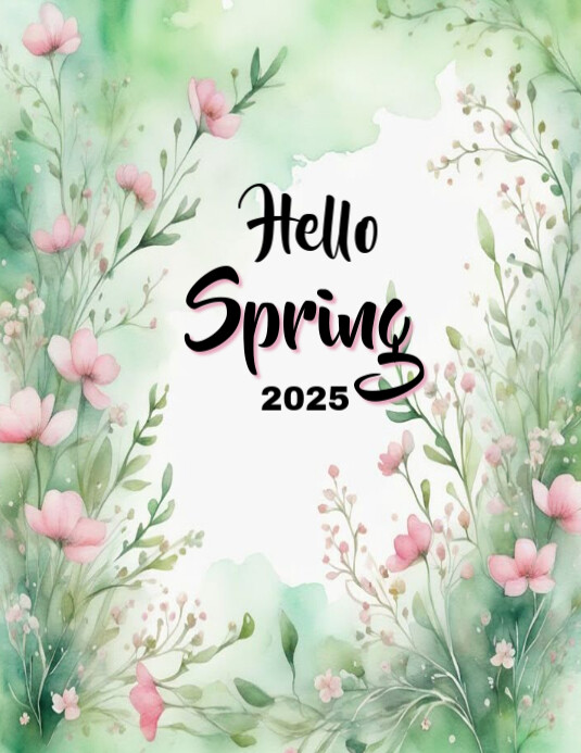 Hello Spring Flyer Template 2025 | PosterMyWall