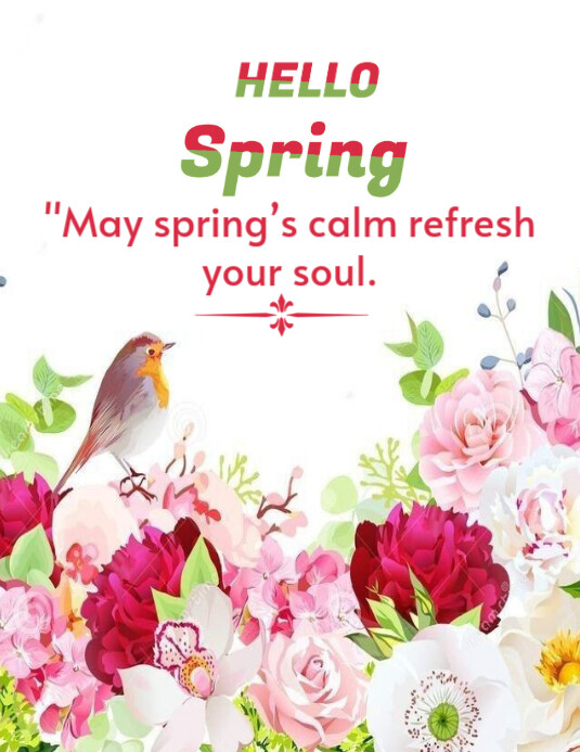 Modèle Hello spring flyer template 2025 | PosterMyWall