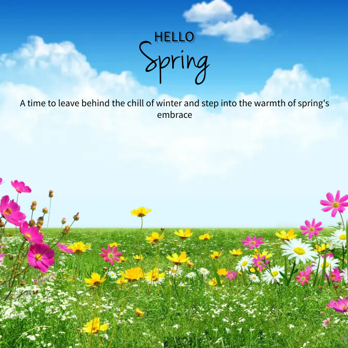Hello spring flyer template | PosterMyWall