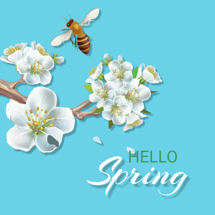 Hello Spring Instagram Template | PosterMyWall