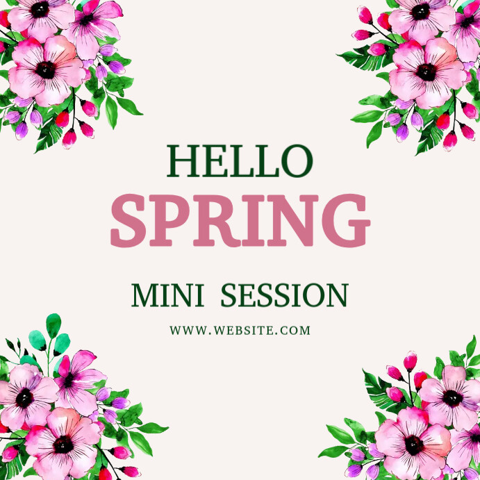 Hello Spring Instagram Template | PosterMyWall