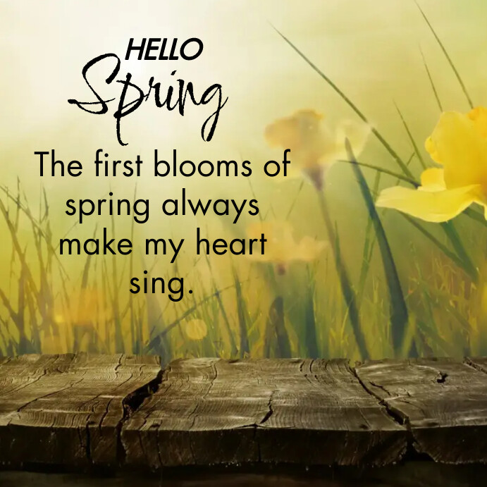 Plantilla de Hello Spring Instagram Post | PosterMyWall