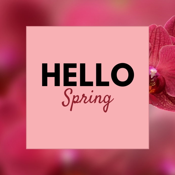 Hello Spring Instagram Post Template | PosterMyWall