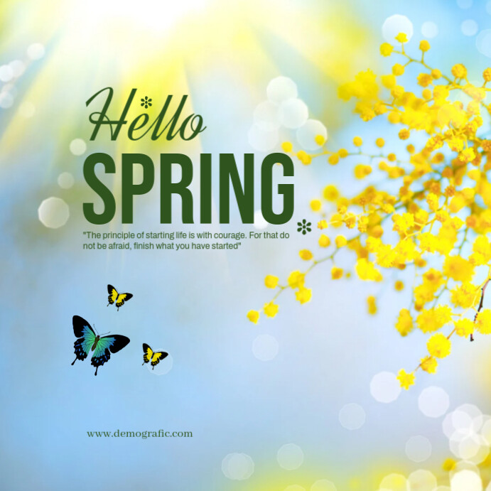 Copy of Hello Spring Instagram Post | PosterMyWall