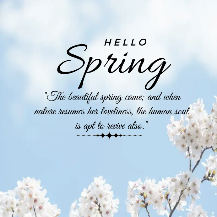 Plantilla de Hello Spring Instagram Post | PosterMyWall