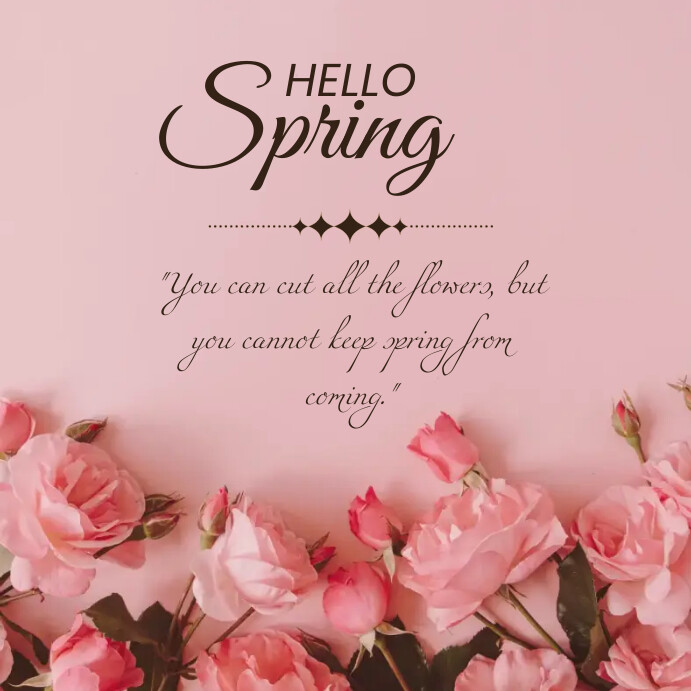 Hello Spring Instagram Post Template | PosterMyWall