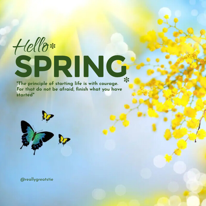 Plantilla de Hello Spring Instagram Post | PosterMyWall