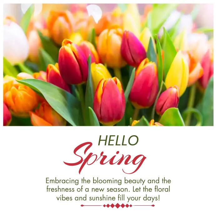 Plantilla de Hello Spring Instagram Post | PosterMyWall