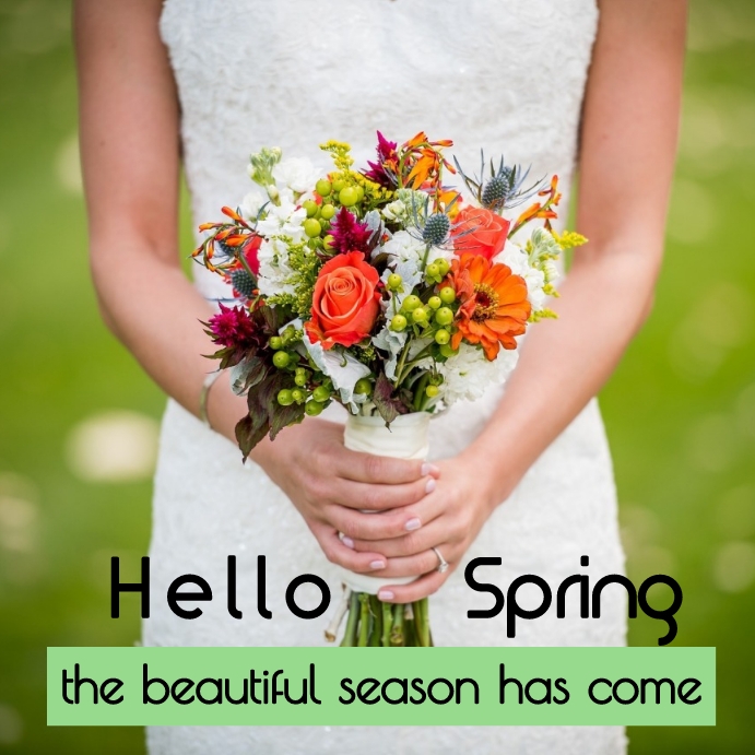 Hello spring Instagram post Template | PosterMyWall