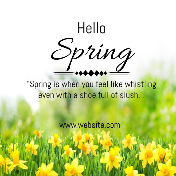 Hello Spring Instagram Post Template | PosterMyWall