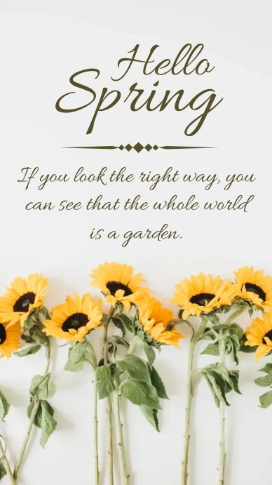 Plantilla de Hello Spring Instagram Story | PosterMyWall