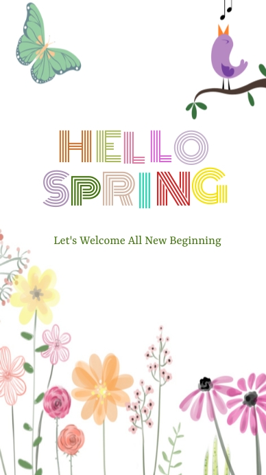 Copy of Hello spring Instagram story | PosterMyWall