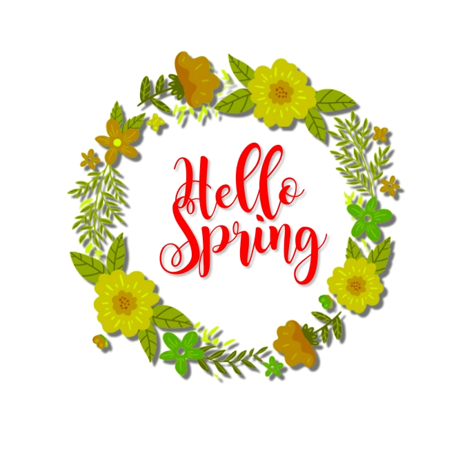 hello spring logo Template | PosterMyWall