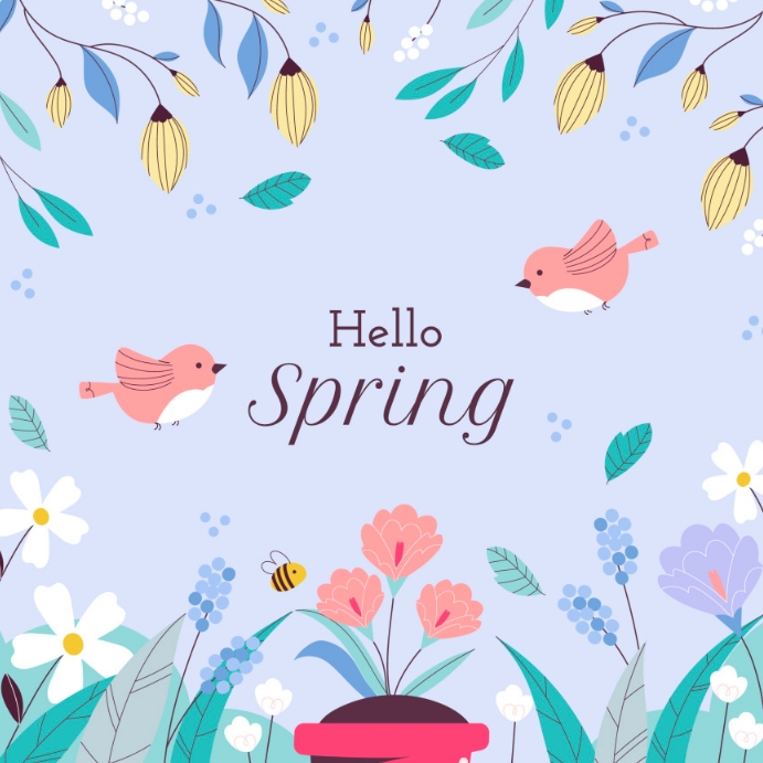 hello spring online greeting card template | PosterMyWall