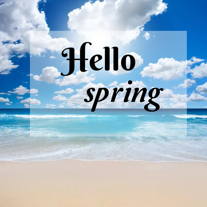 Copy of Hello spring online gretting card | PosterMyWall