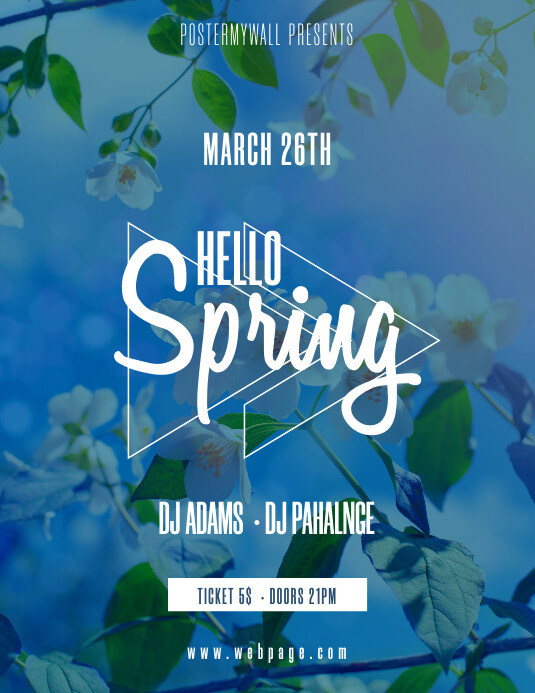 Hello Spring Party Flyer Template | PosterMyWall
