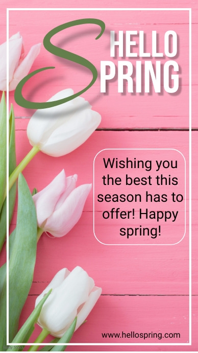 Hello Spring Post Template | PosterMyWall