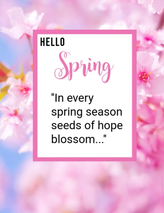 Copy of Hello spring poster ad design | PosterMyWall