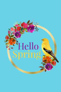 hello spring Template | PosterMyWall