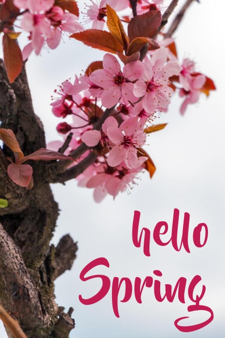 Hello Spring Poster Template | PosterMyWall