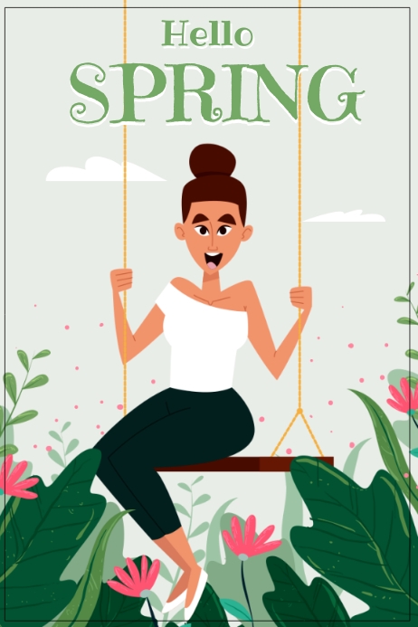 Hello Spring Poster Template | PosterMyWall