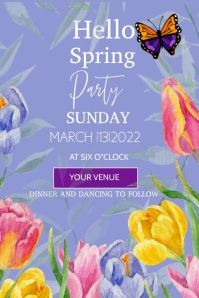 hello spring poster Template | PosterMyWall