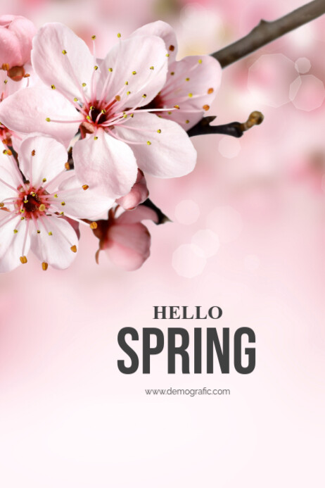 Hello Spring Poster Template | PosterMyWall