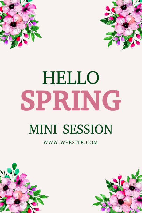 Hello Spring Poster Template | PosterMyWall