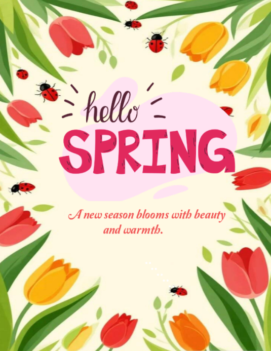 Hello spring season template 2026 | PosterMyWall