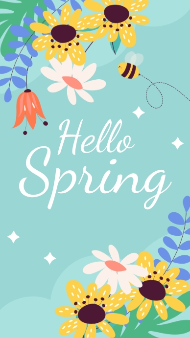 Hello Spring Story Template | PosterMyWall