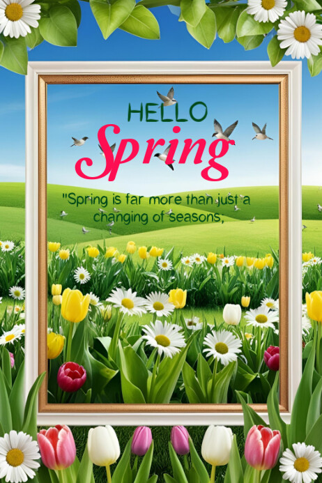 Copy of Hello Spring Template 2025 | PosterMyWall