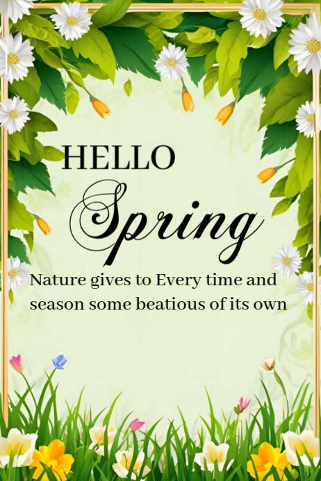 Copy of Hello spring template 2025 | PosterMyWall