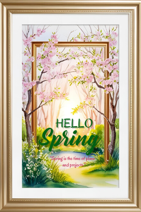 Copy of Hello Spring Template 2025 | PosterMyWall