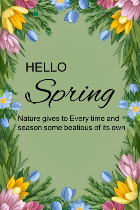 Copy of Hello spring template 2025 | PosterMyWall