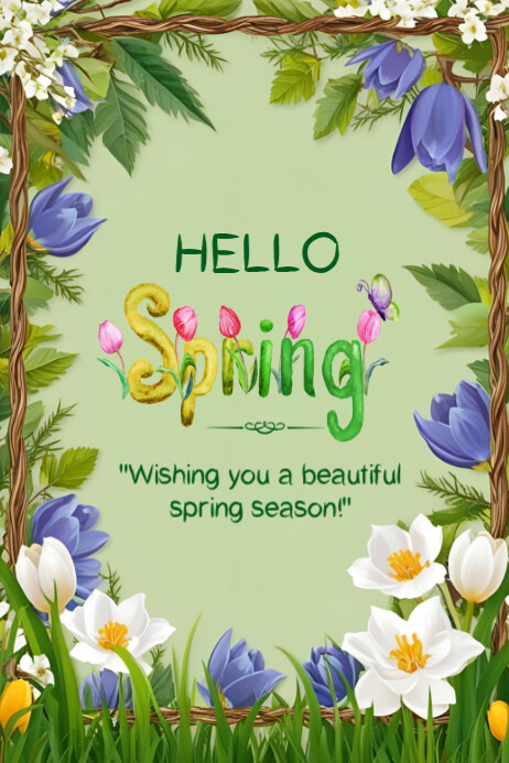Copy of Hello Spring Template 2025 | PosterMyWall