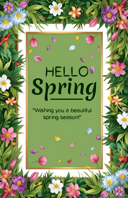 Copy of Hello Spring Template 2025 | PosterMyWall