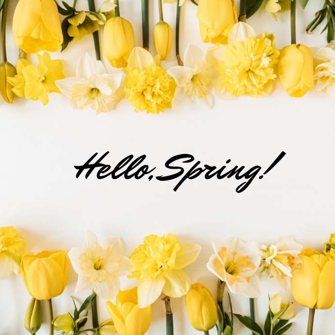 Hello spring template | PosterMyWall