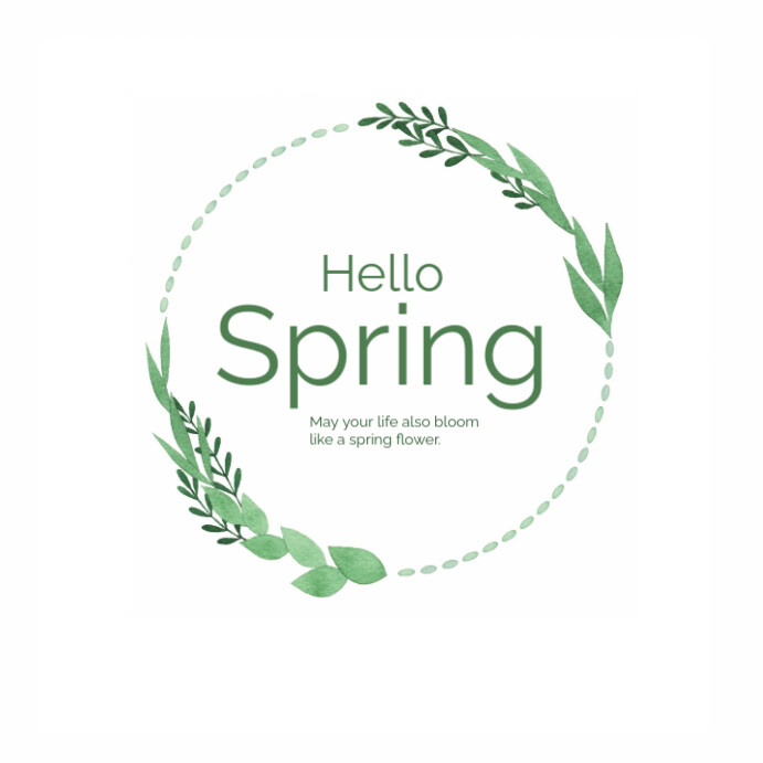 Hello Spring Wishes Template | PosterMyWall