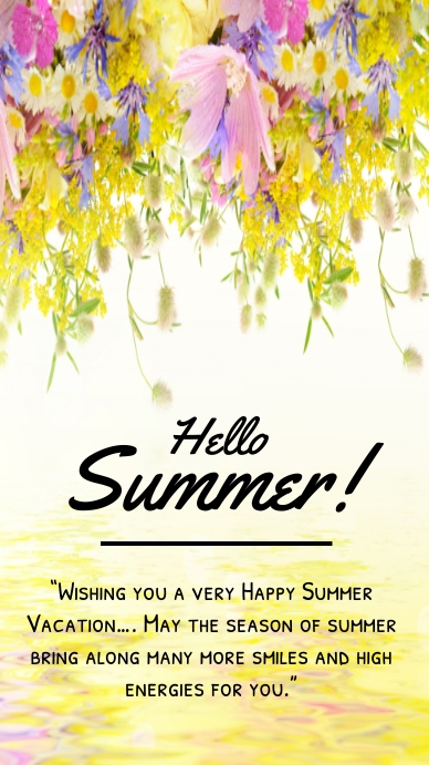 hello summer,welcome summer,summer greetings Template | PosterMyWall