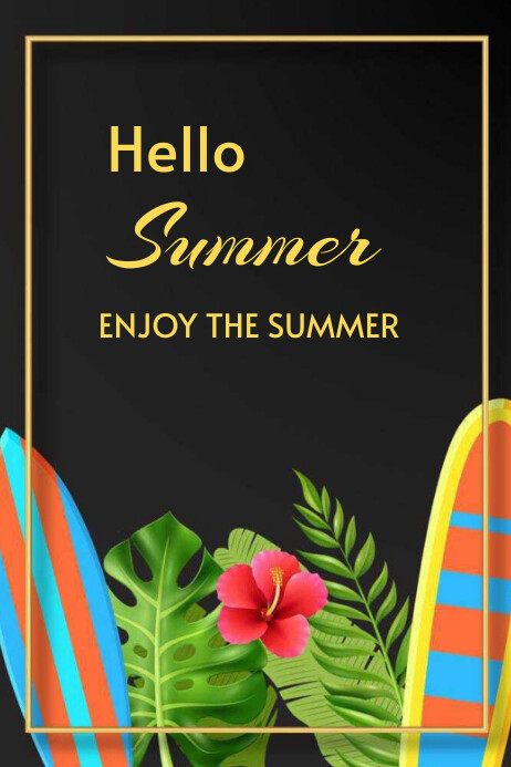 Hello Summer 2024 Poster Template | PosterMyWall