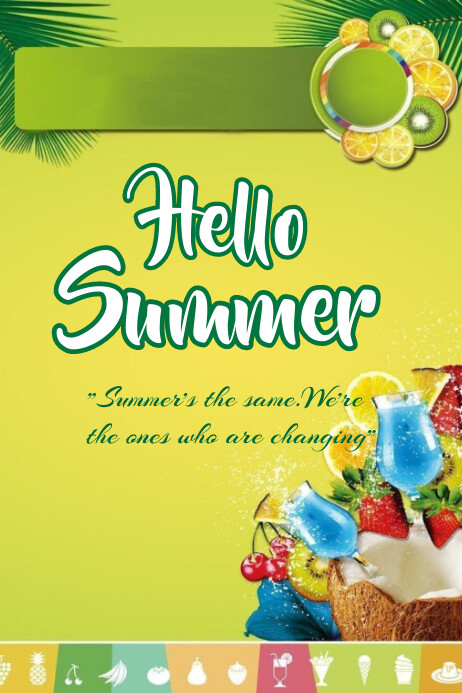 Hello Summer 2024 Poster Template | PosterMyWall