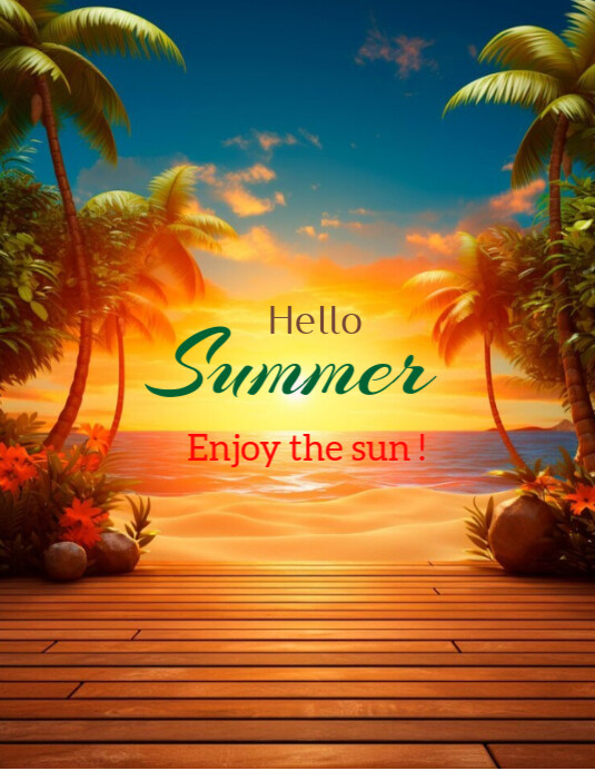 Hello Summer 2025 Template | PosterMyWall