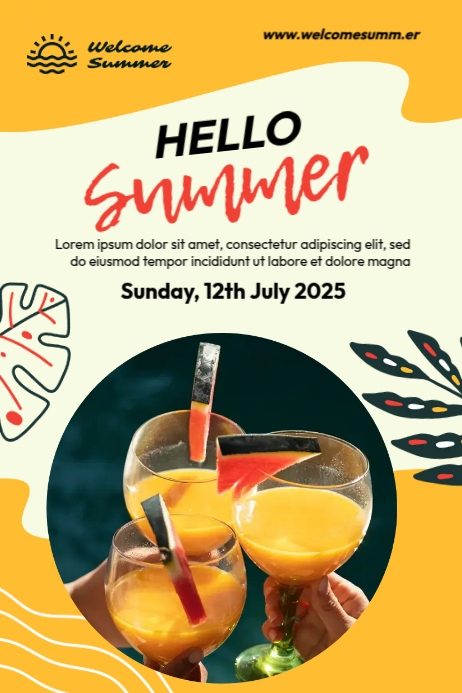 Hello Summer Ads Template | PosterMyWall
