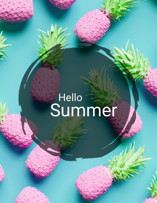 Hello summer Beautiful Flayer template | PosterMyWall