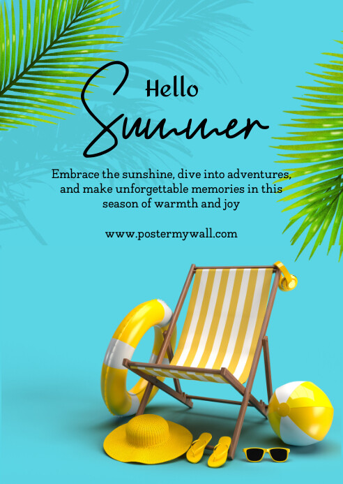 Modèle Hello Summer Card | PosterMyWall
