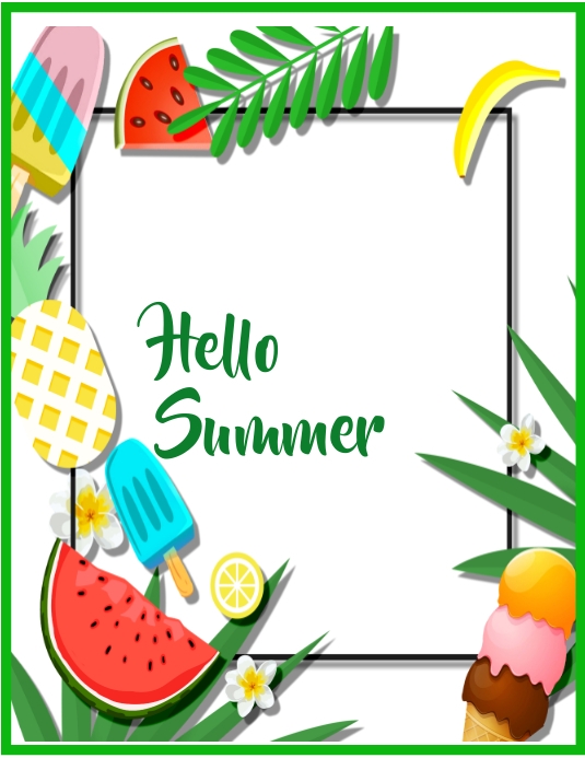 hello summer Template | PosterMyWall
