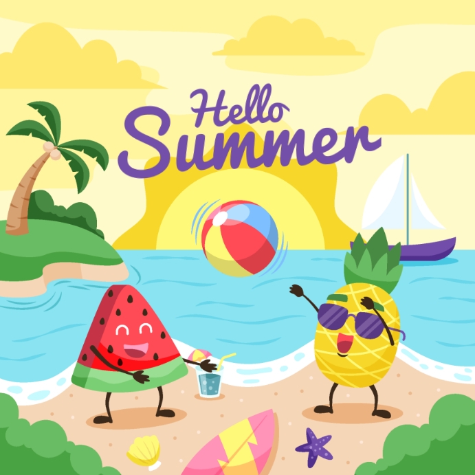 Hello Summer Template | PosterMyWall